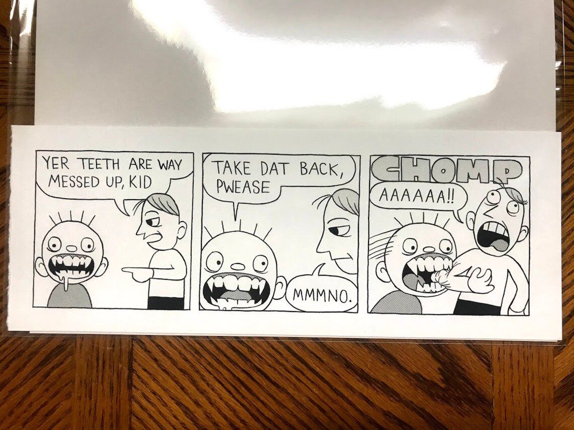 Bad Teeth Kid Original Comic Strip - Etsy