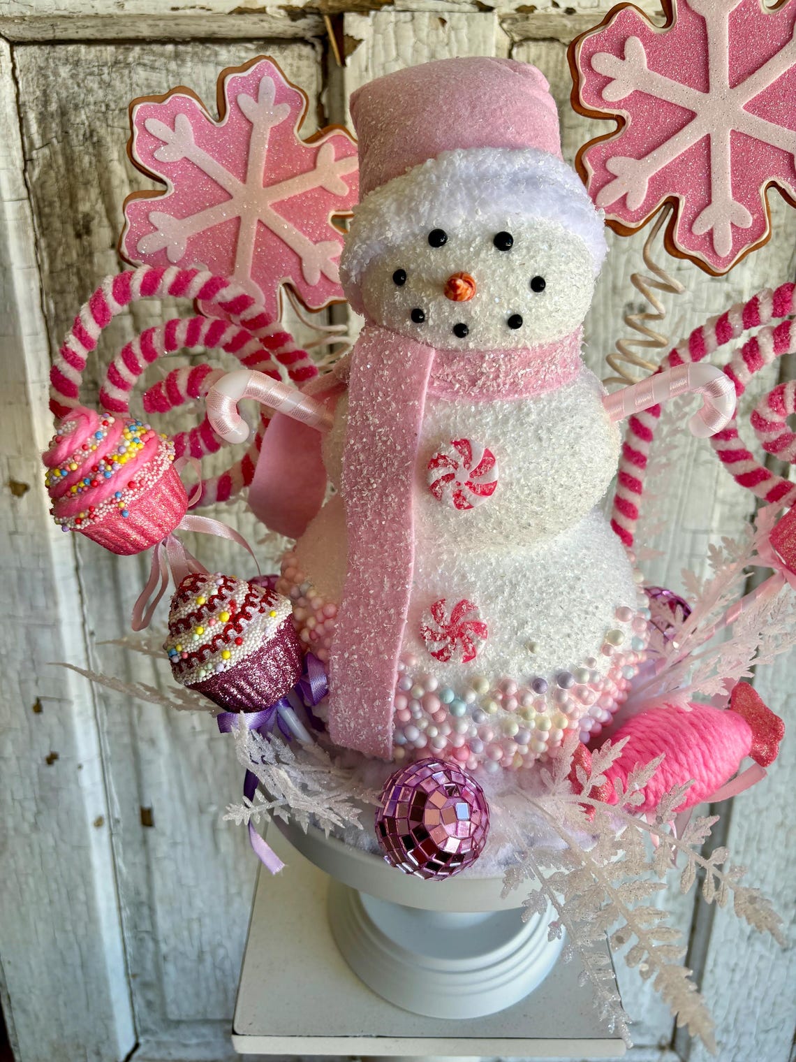 Christmas Snowman Arrangement, Table Decor, Christmas Decor, Christmas ...