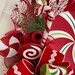 Christmas Peppermint Wreath, Christmas Door Wreath, Christmas Decor ...