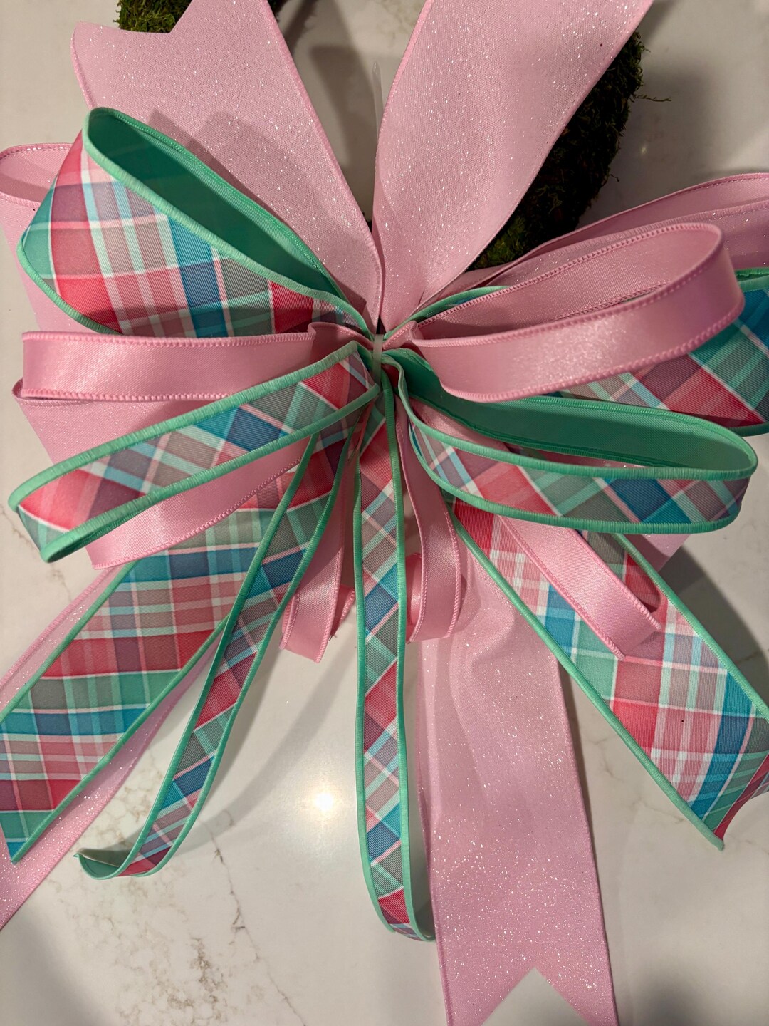 Pink Bow, Spring Bow, Summer Bow, Deluxe Luxury Ribbon Bow, Bow for ...