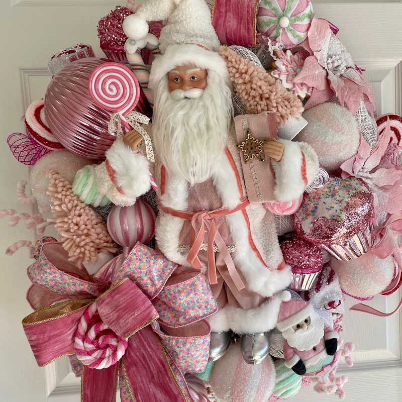 Christmas Wreath Pink - Etsy