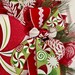Christmas Peppermint Wreath, Christmas Door Wreath, Christmas Decor ...