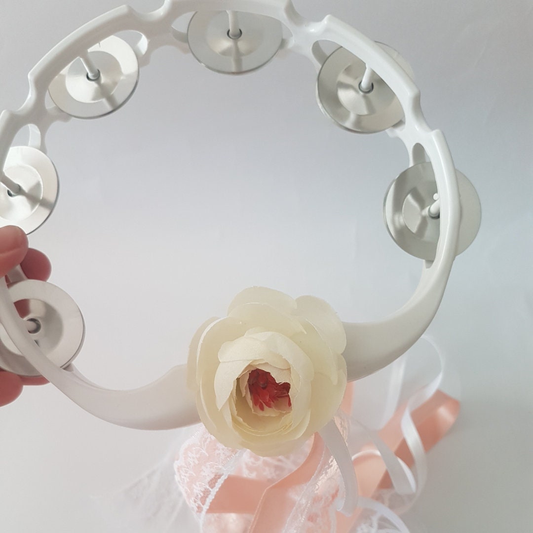 Wedding Flower Girl Tambourine Musical Instrument Party Accessory - Etsy