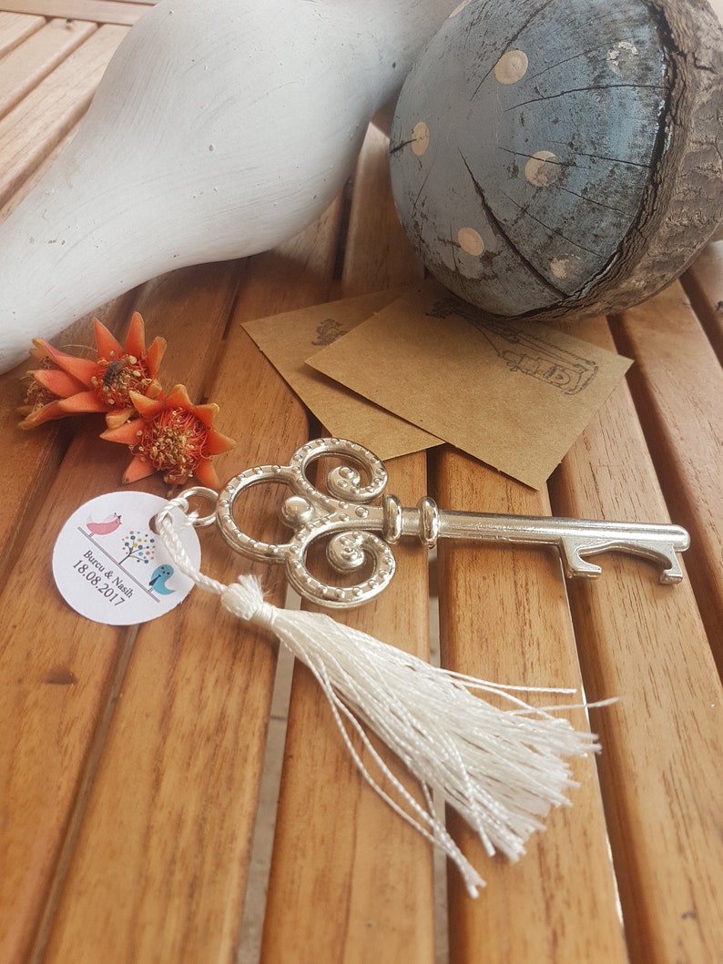 Wedding Opener Bottle Rustic Favors for Guest - Wedding Keys Wedding ...