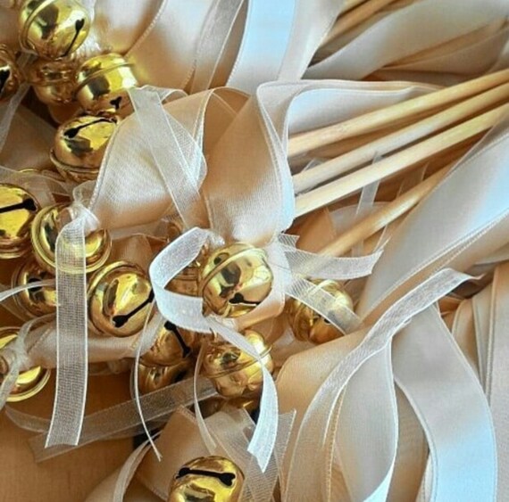 Wedding Bells For Send Off Ribbon Wands With Bells For A Wedding