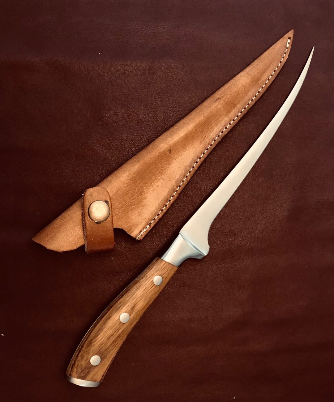 Fish Poultry Filet 7 Knife Curved Blade Knife. German - Etsy