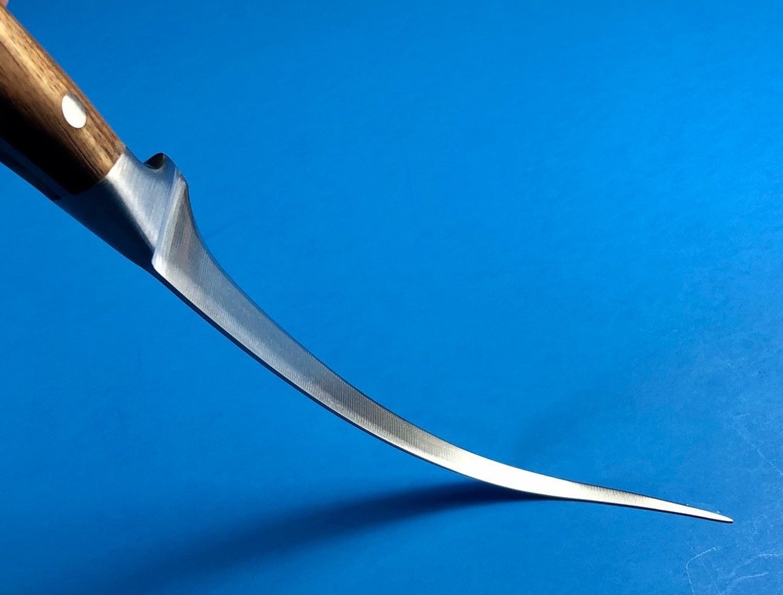 Fish Poultry Filet 7 Knife Curved Blade Knife. German - Etsy
