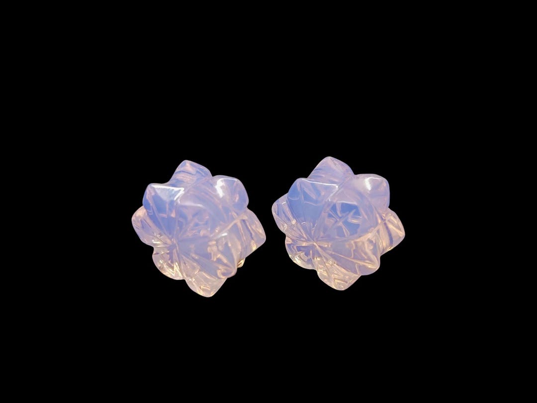 Carving Plug Pink Opalite Star Shape Plugs Gauge Earrings, Plug Carving ...