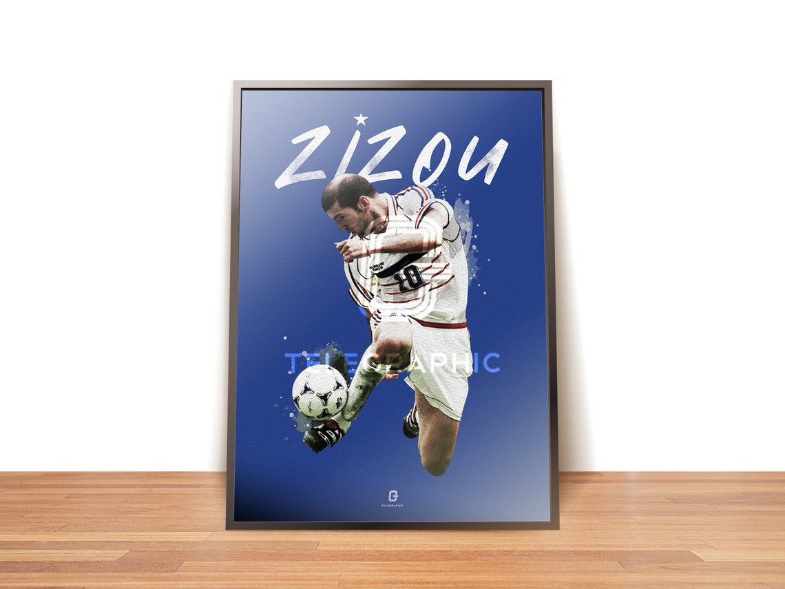 Zinedine Zidane Poster Print France Real Madrid - Etsy