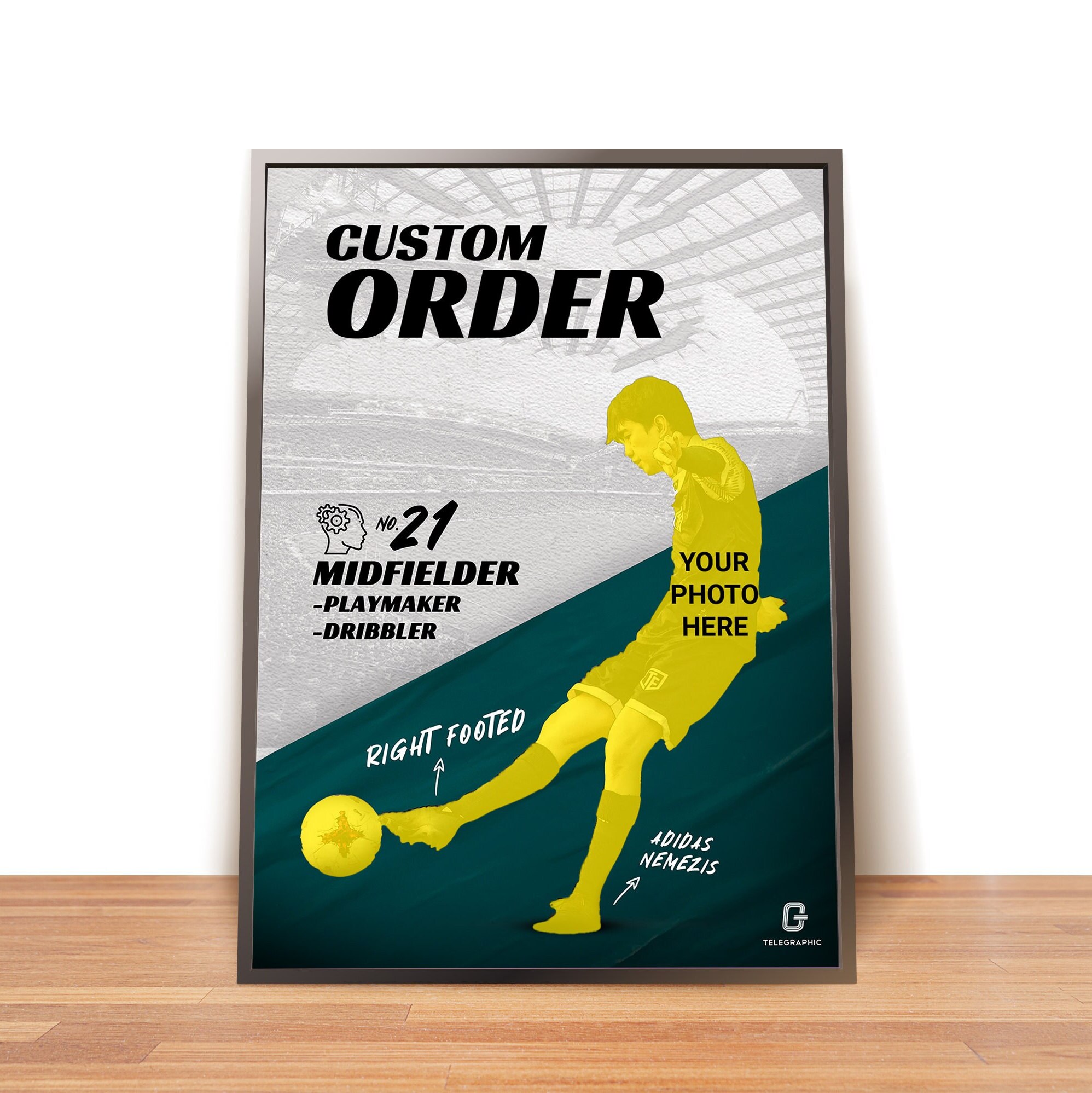 Custom Football Soccer Player Poster Print Gift - Etsy