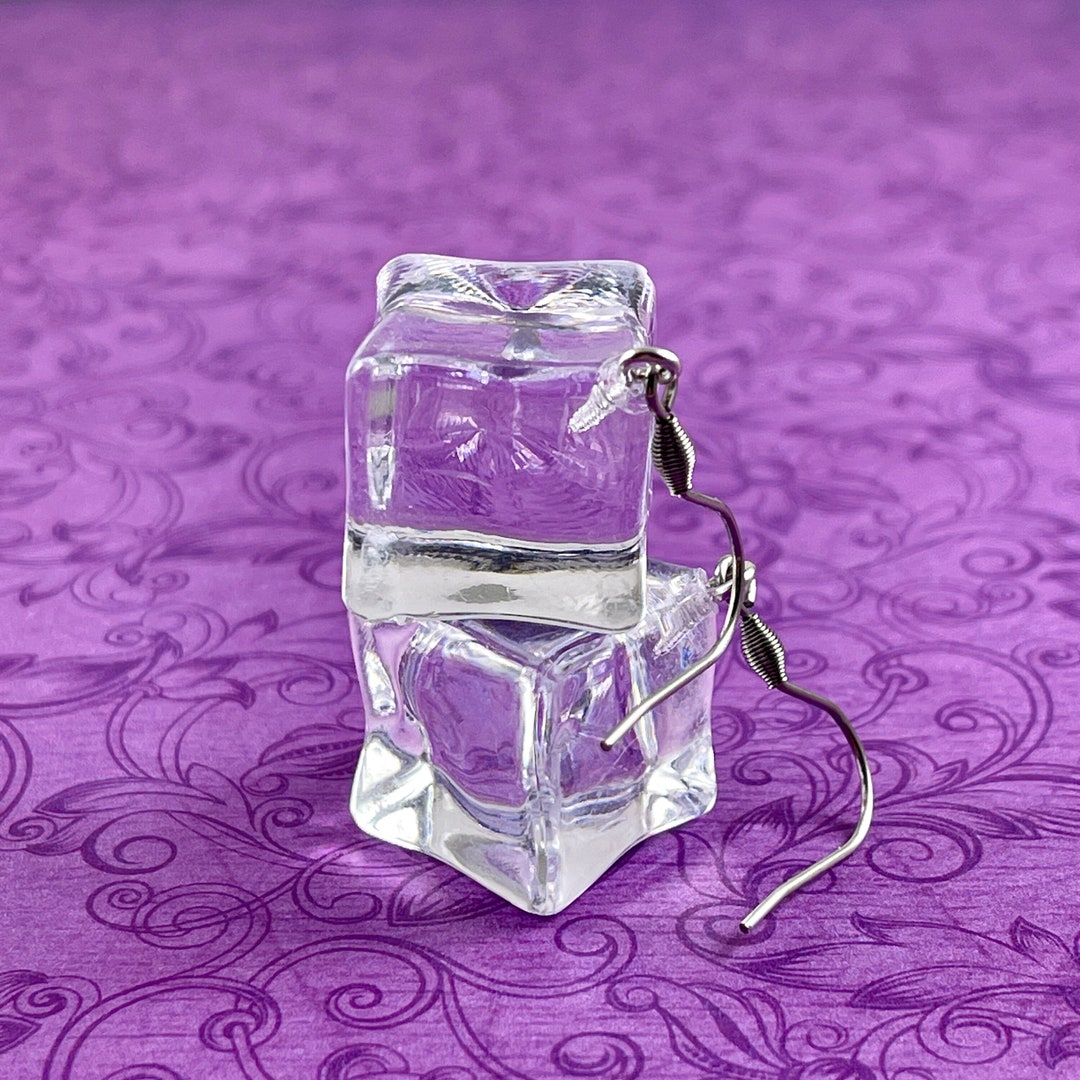 Ice Cube Earrings Anime, Magic, Cosplay, Goth, Emo, Kawaii, Chibi, Ice ...