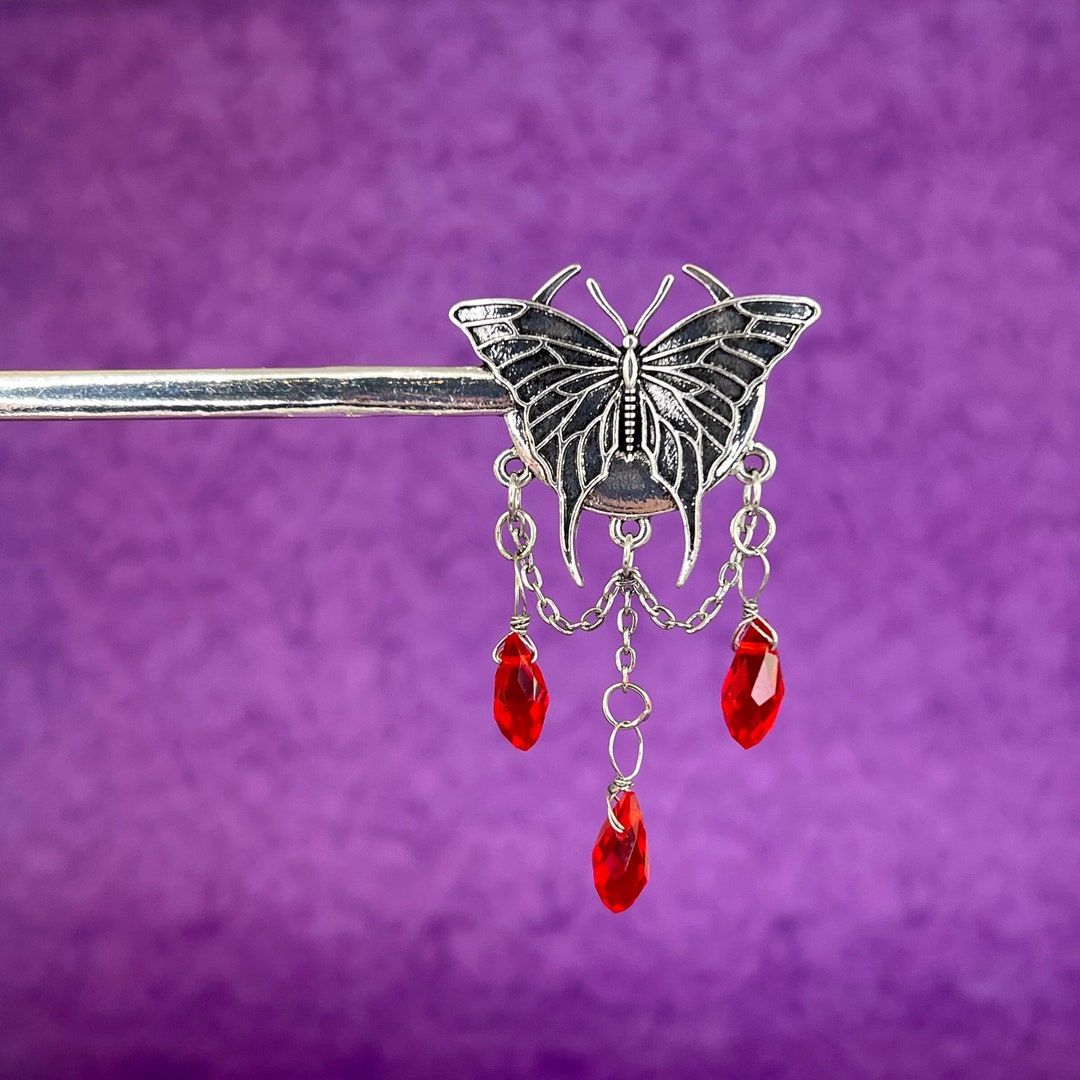 Medieval Butterfly Moon Hair Stick Hair Pin-celtic-elven-elf-fairy ...