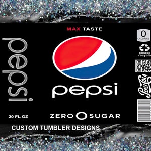 Pepsi Zero Sublimation Tumbler Wrap - Etsy