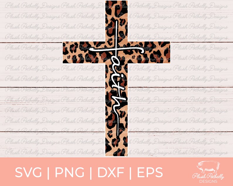 Leopard Cross PNG Only - Etsy