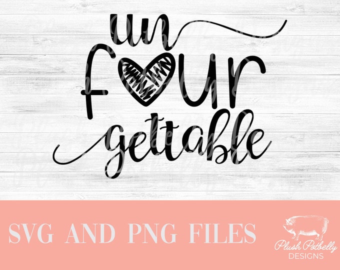 Un FOUR Gettable Instant Digital Download Svg, Png, Dxf, and Eps Files ...
