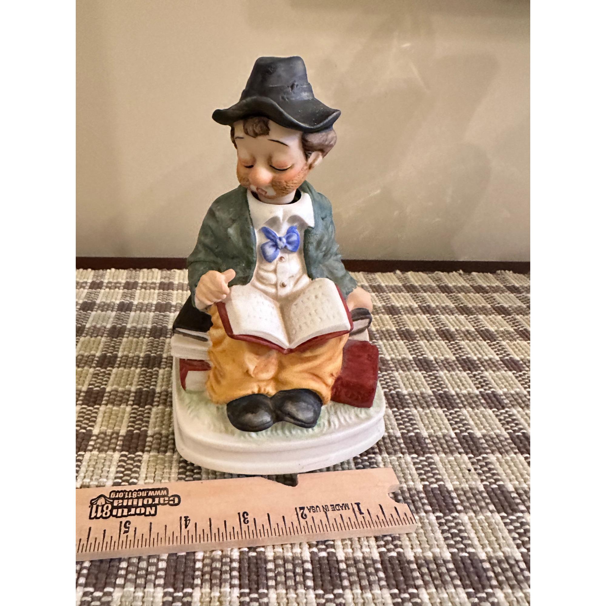 Vintage Waco Musical Figurine Melodies in Motion Reading Books in Hand ...