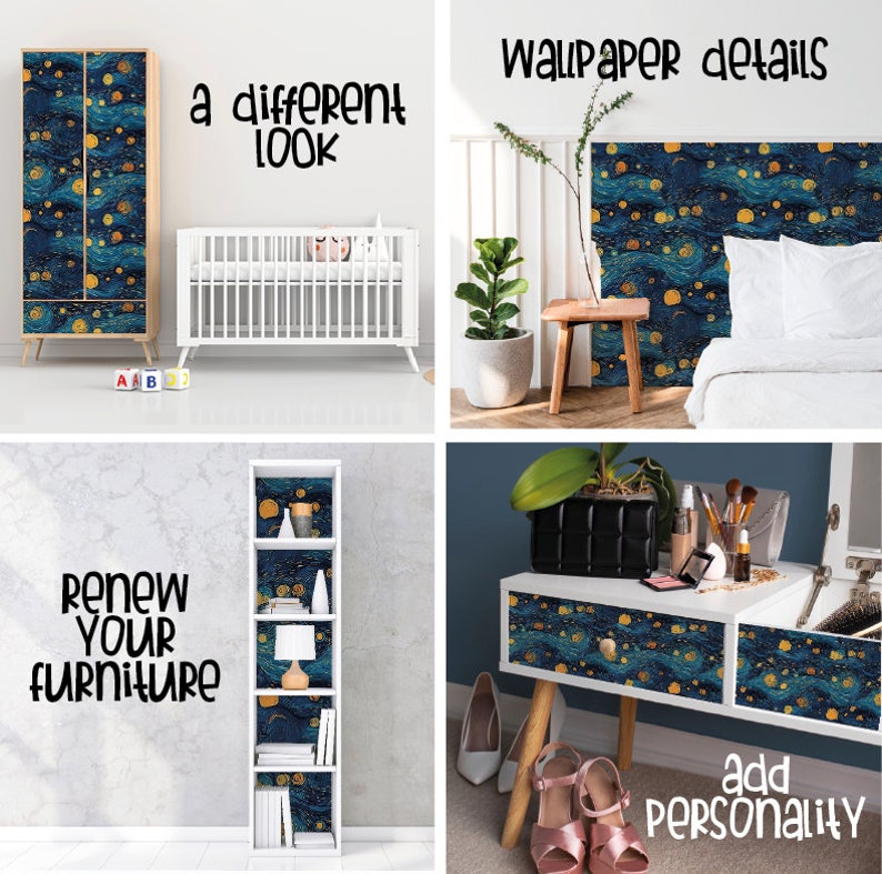 Starry Night Seamless Pattern Night Sky Digital Paper Download Stars ...