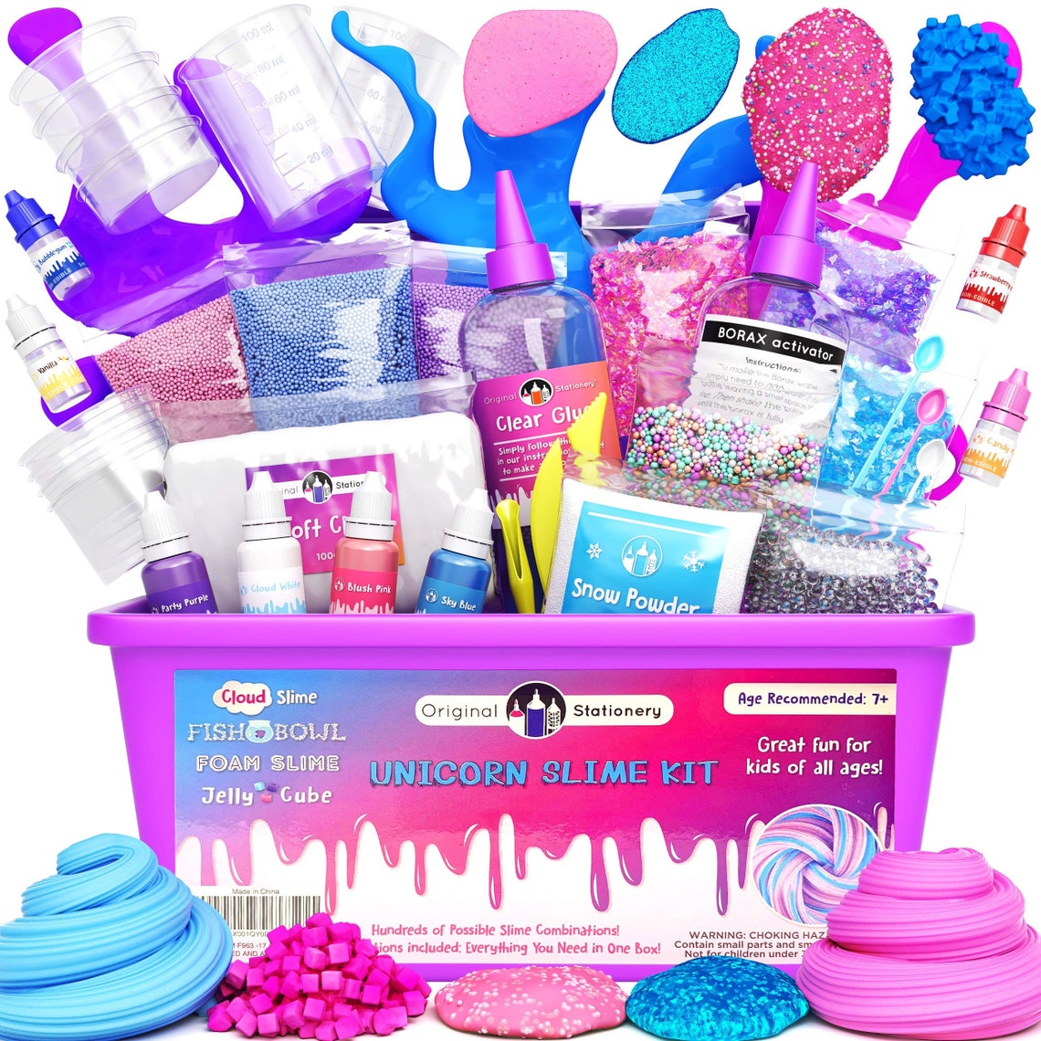 126 Pcs Slime Kit Diy Slime Kit Clear Slime Butter Slime Etsy