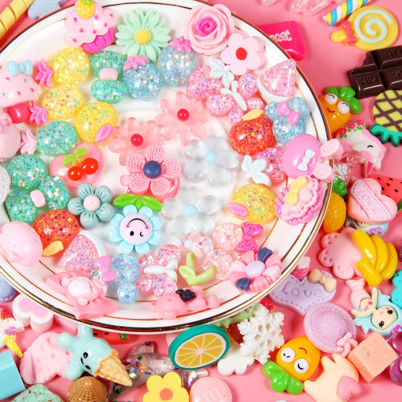 150pcs Slime Charms Slime Supplies Resin Charms Assorted - Etsy