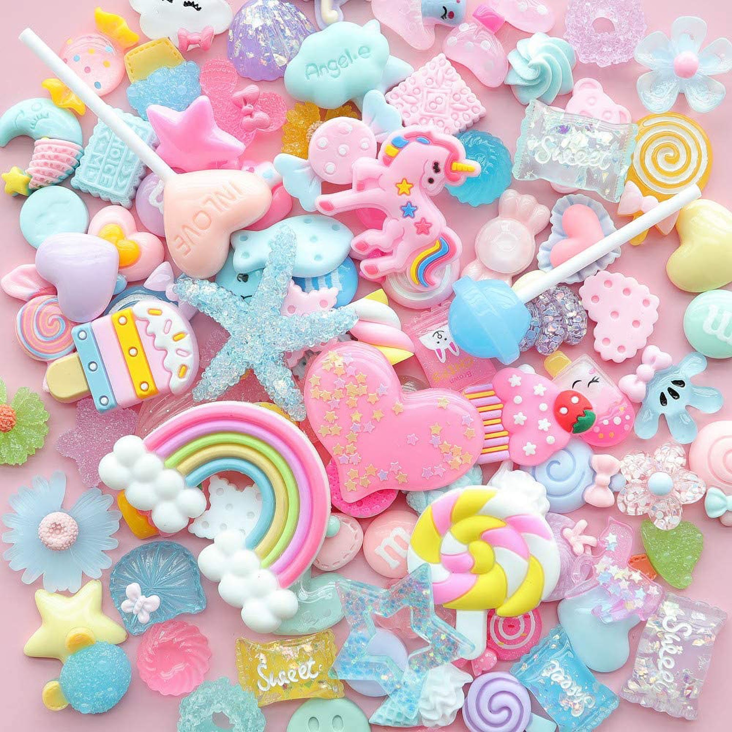 100PCS Slime Charms Slime Supplies Assorted Fruits Macaron | Etsy