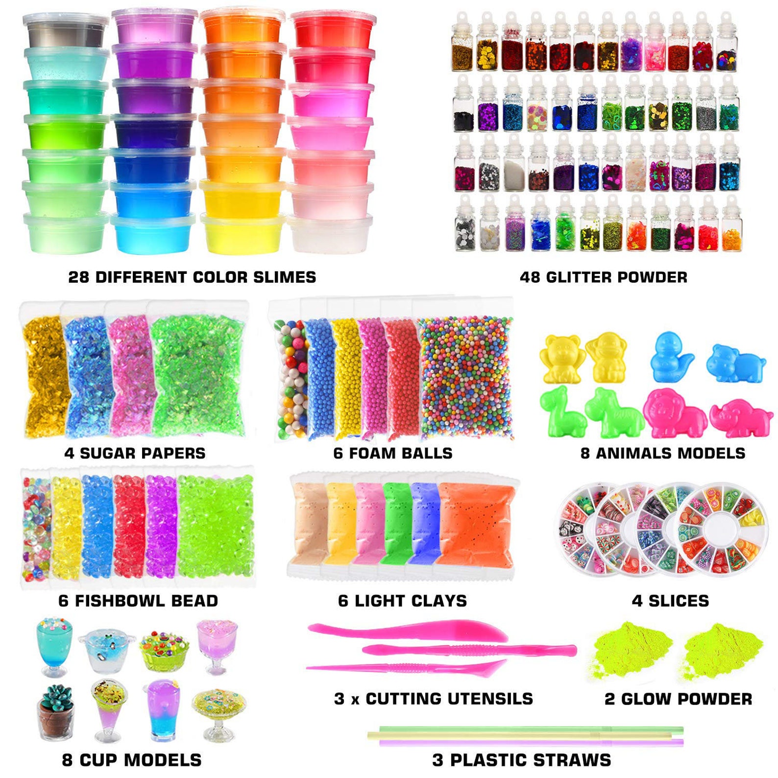 126 Pcs Slime Kit Diy Slime Kit Clear Slime Butter Slime | Etsy 126 Pcs Slime Kit Diy Slime Kit Clear Slime Butter Slime | Etsy
