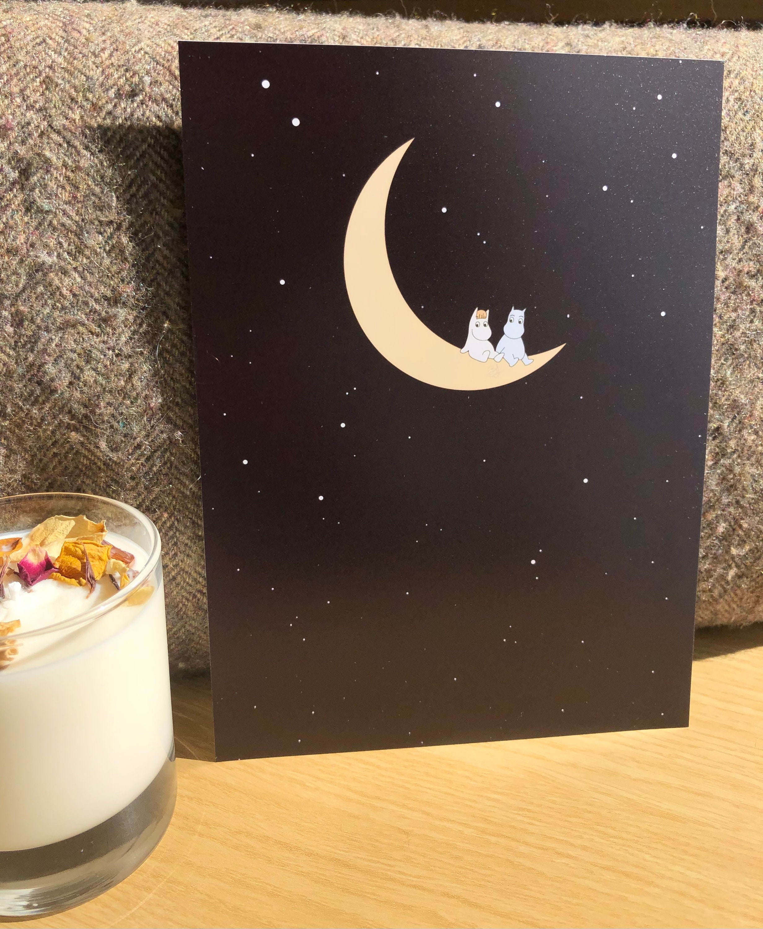 Moomin on the Moon A5 and A4 Digital Artwork Moomins - Etsy UK