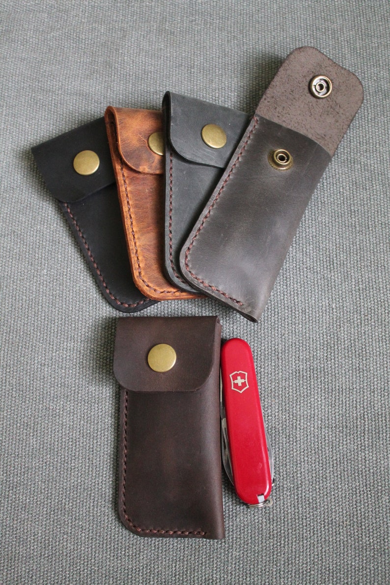 Leather Knife Sheath Pocket Knife Sheath Leather Pocket - Etsy