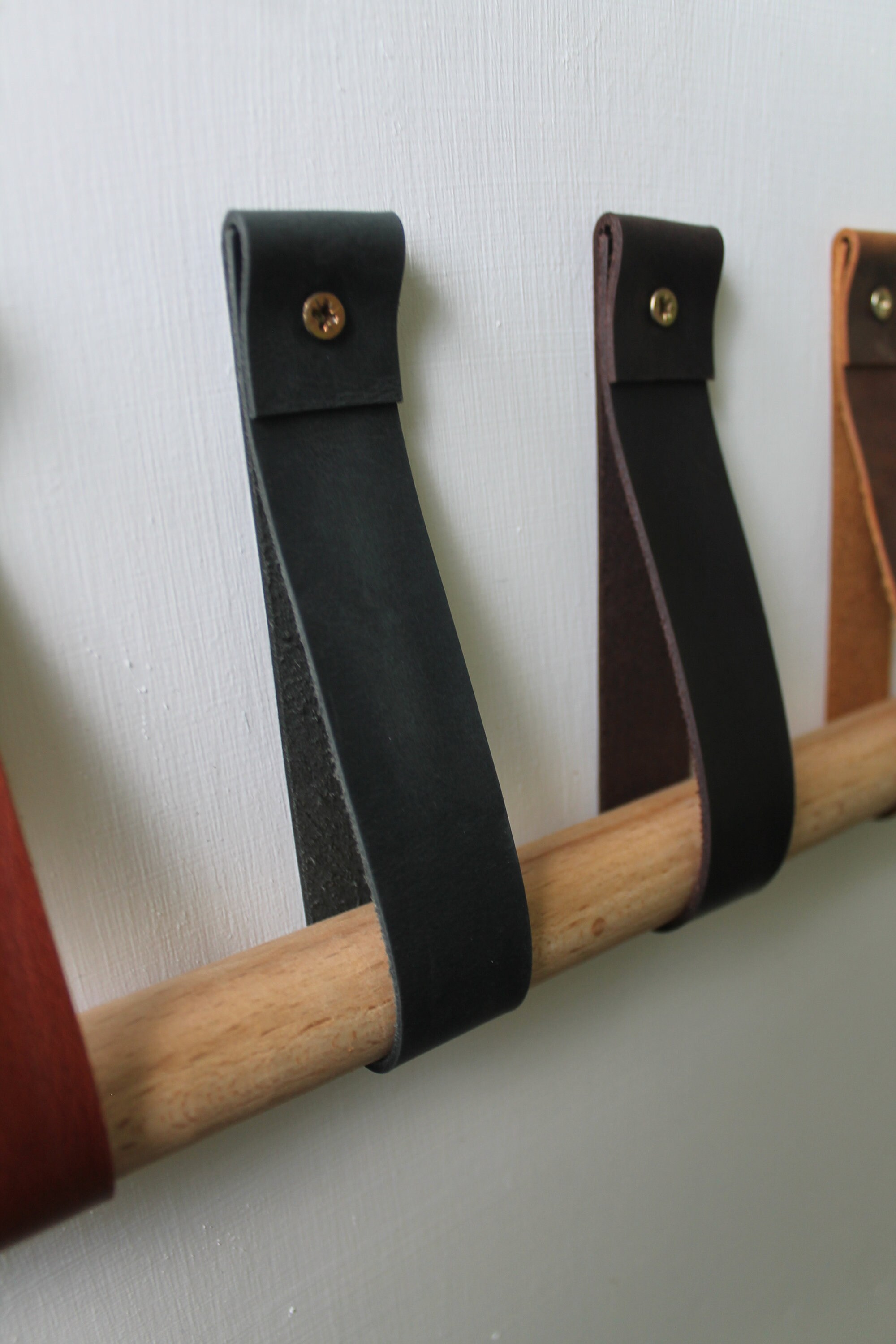 Leather Wall Strap Leather Strap Leather Strap Hanger - Etsy
