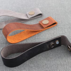Leather Wall Strap ,leather Strap Hanger, Leather Wall Hook, Leather ...