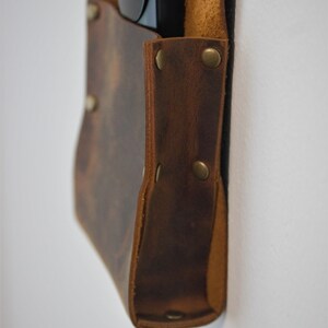Wall Holder for Remote Control, Leather Wall Pocket - Etsy