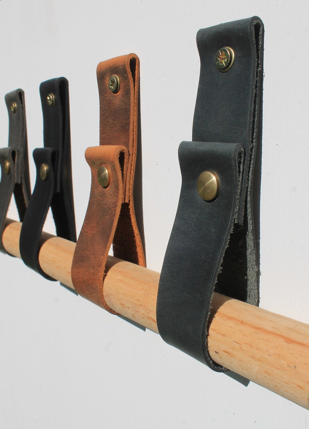 Leather Wall Strap Curtain Rod Strap Holder Leather Strap - Etsy
