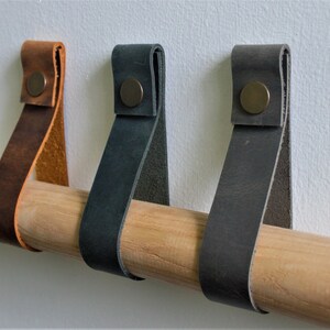 Leather Wall Strap ,leather Strap Hanger, Leather Wall Hook, Leather ...