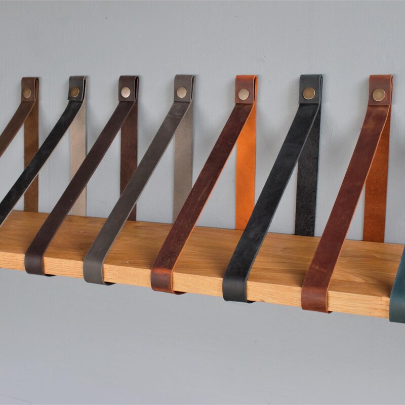Leather Strap Shelf - Etsy