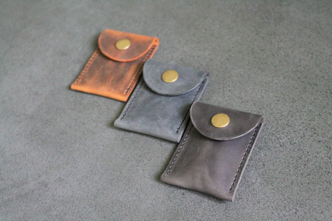 Leather Coin Pouch, Small Leather Coin Purse, Leather Change Purse - Etsy