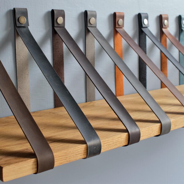 Leather Strap Shelf - Etsy