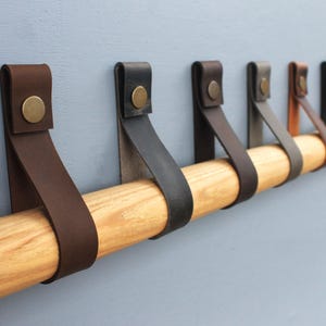 Leather Wall Strap, Leather Strap, Leather Strap Hanger, Leather Wall ...