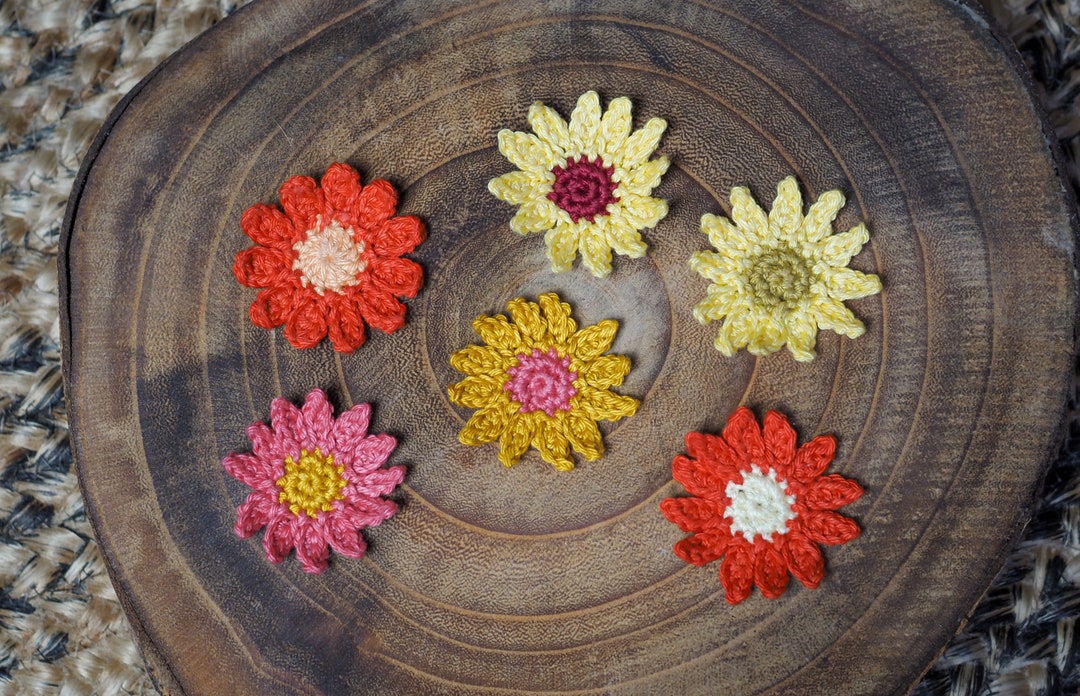Crochet Flowers Gift Tags Table Decorations Crocheted - Etsy