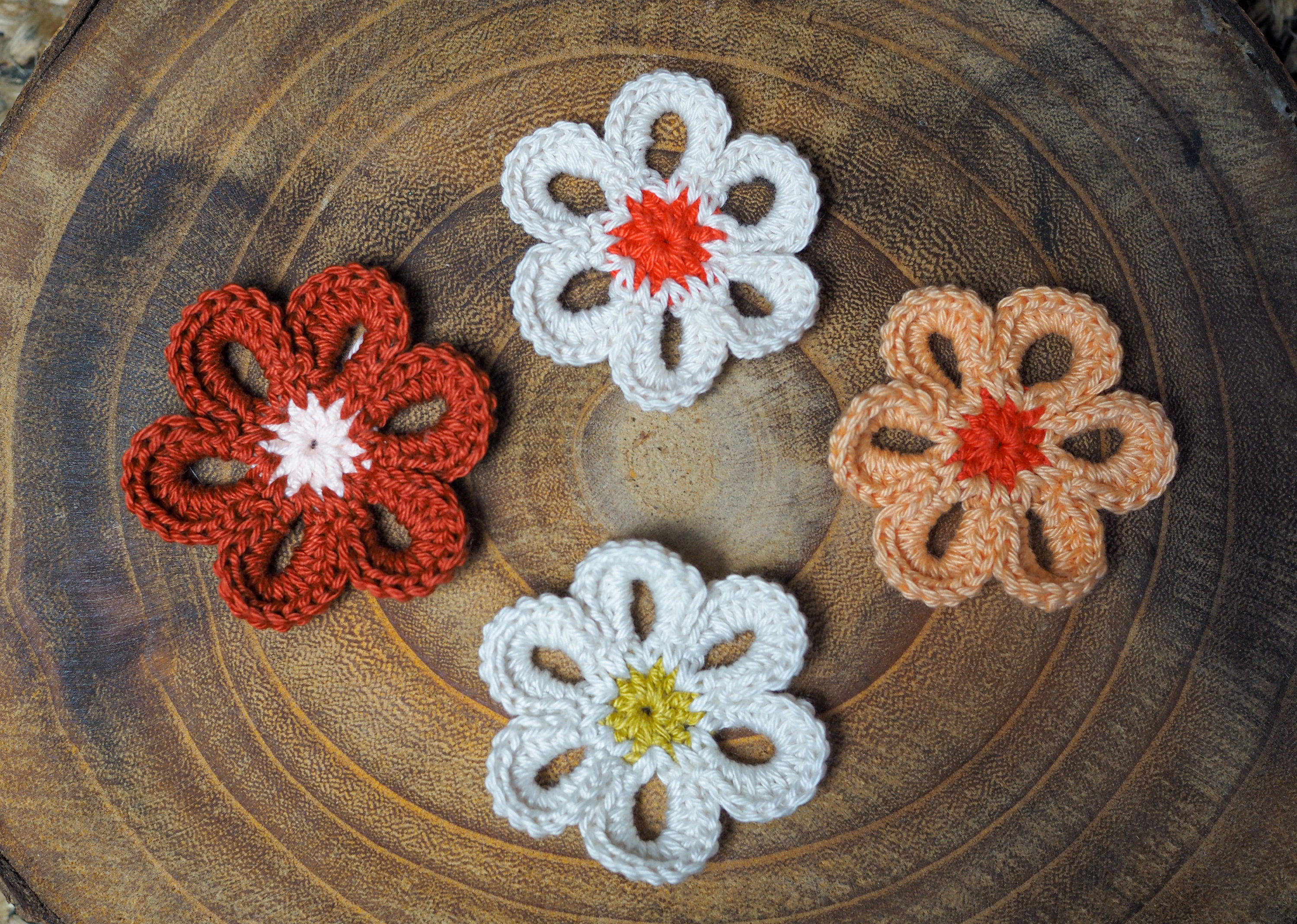 Crochet Flowers Gift Tags Table Decorations Crocheted - Etsy