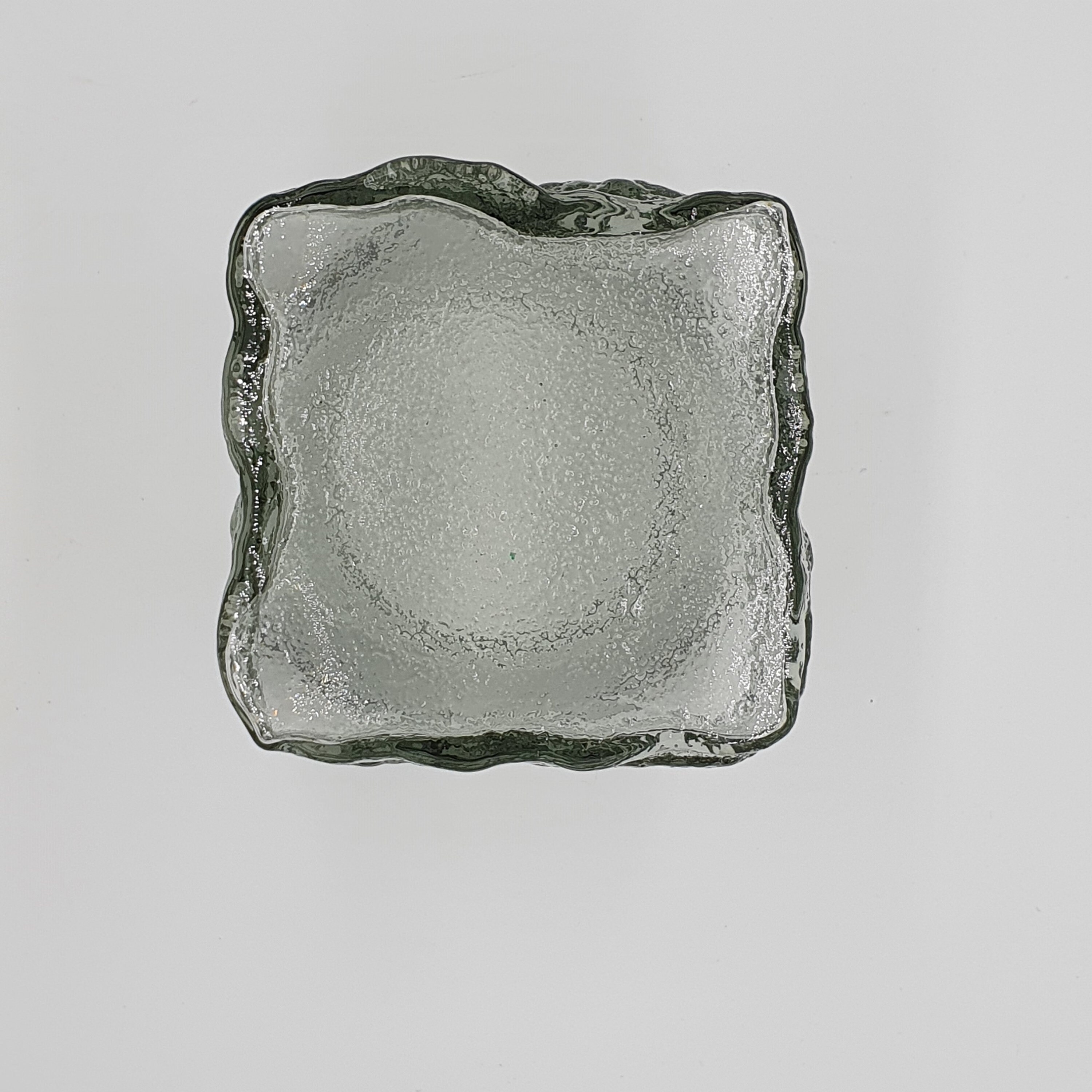 A Small Square Polar Glass Vase by Frank Thrower for Dartington #FT101 ...