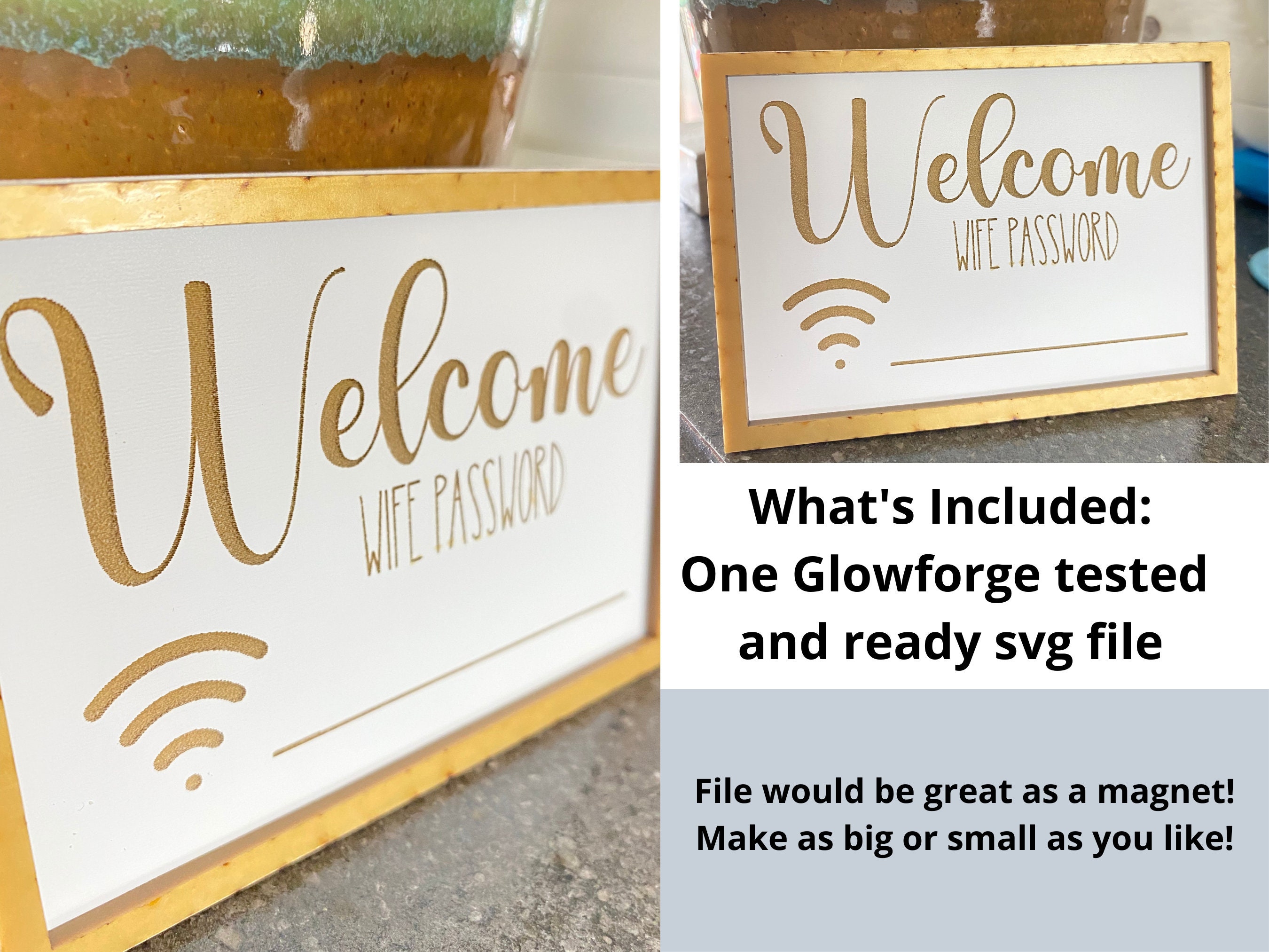 Wifi Password Sign SVG | Wifi | SVG | Glowforge Ready | Glowforge SVG ...