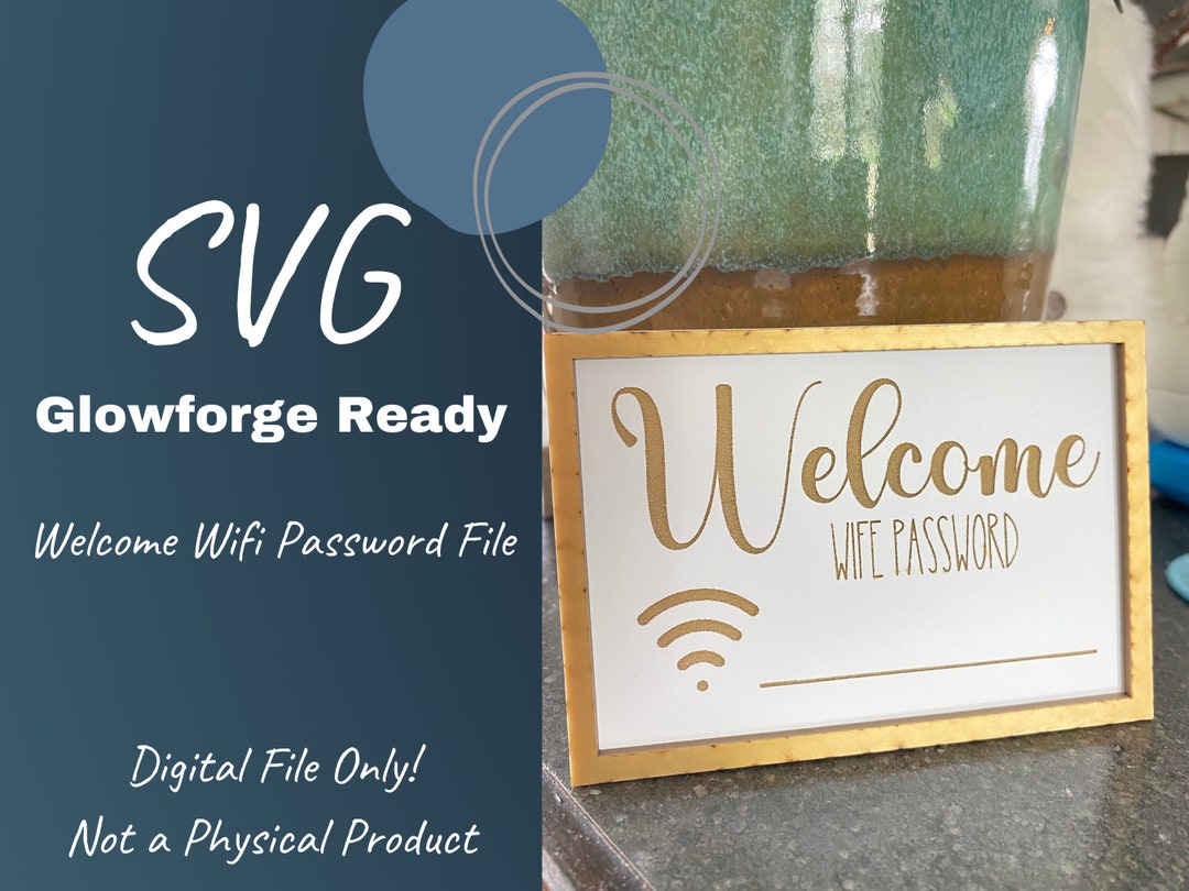 Wifi Password Sign SVG | Wifi | SVG | Glowforge Ready | Glowforge SVG ...