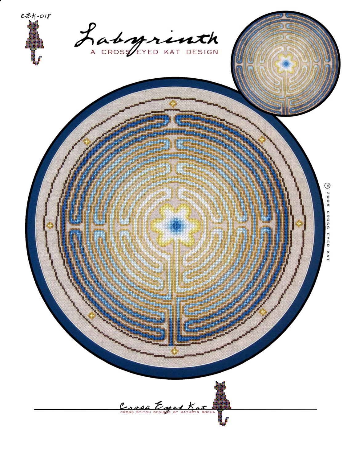 Labyrinth Cross Stitch Pattern - Etsy