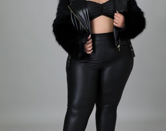 Leather Jacket for Plus Size - Etsy