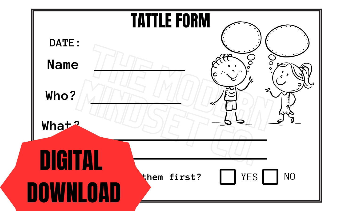 Tiktok’s Viral Classroom Tattle Form! - Etsy