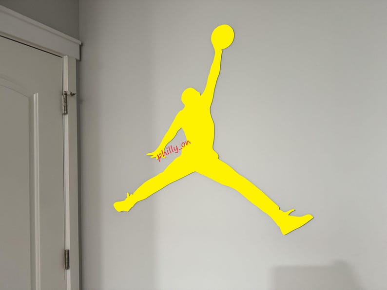 Michael Jordan Sign Plaque Jumpman 23 Shape Wooden - Etsy
