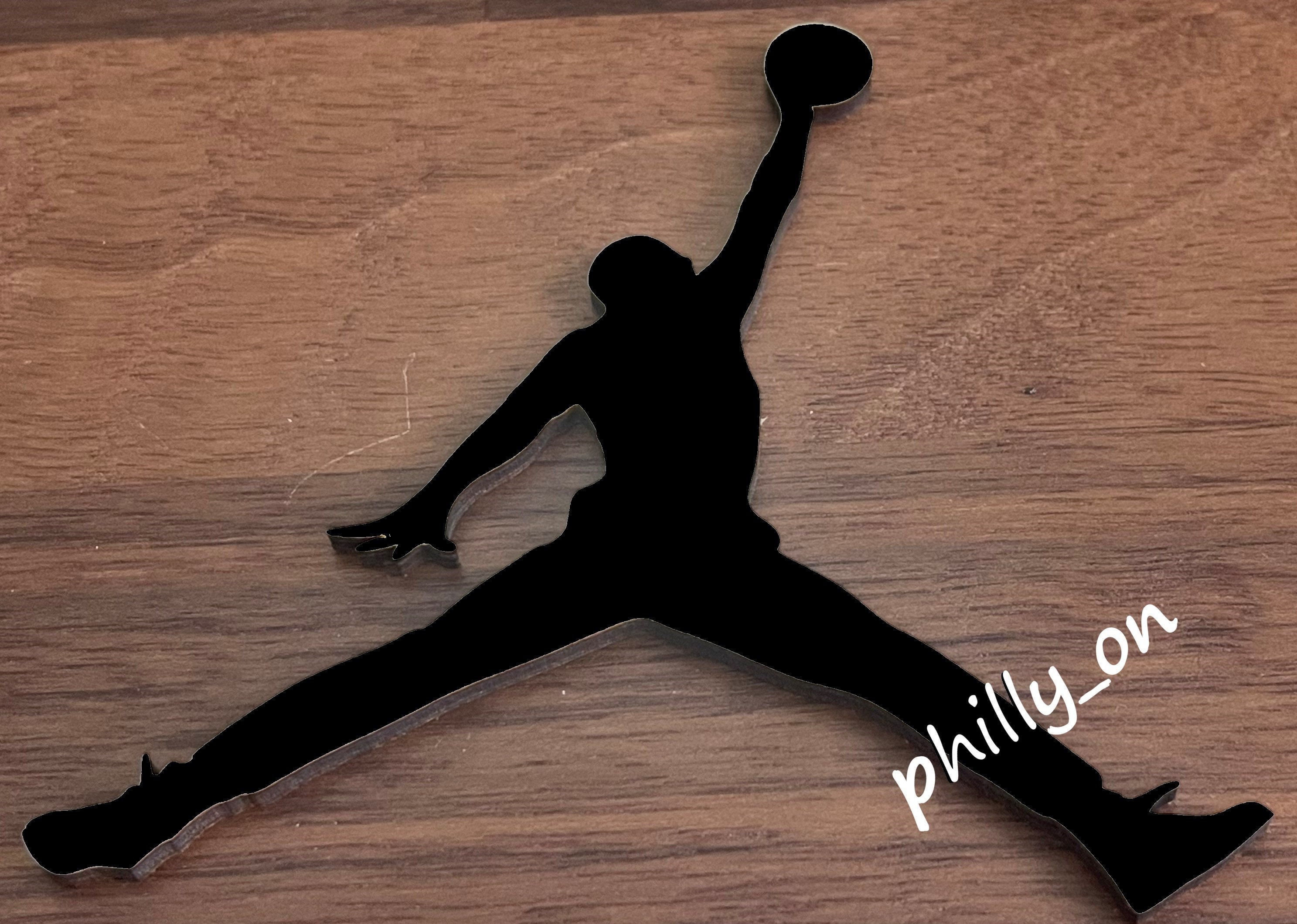 Michael Jordan Sign Plaque Jumpman 23 Shape Wooden - Etsy