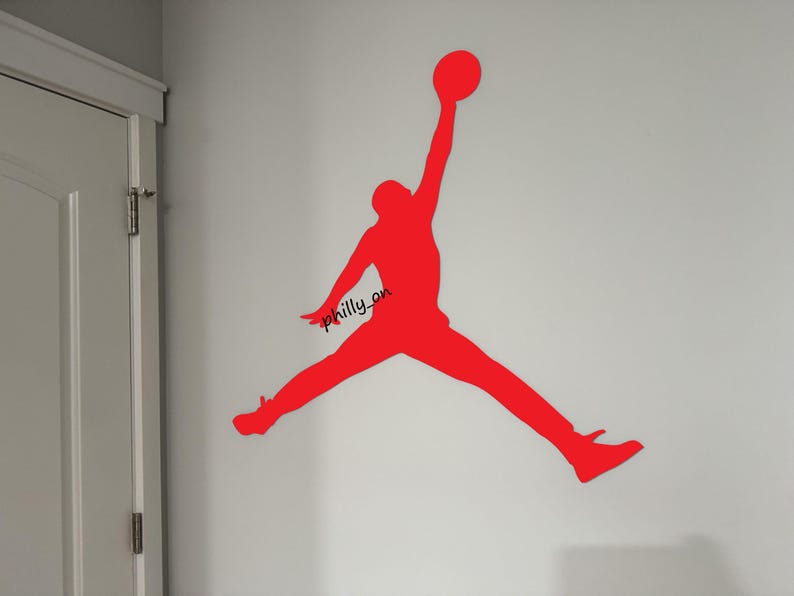 Michael Jordan Sign Plaque Jumpman 23 Shape Wooden - Etsy