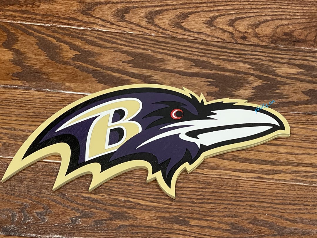 NFL Baltimore Ravens Logo Wooden Sign Wall / Door Decor Handmade Party ...