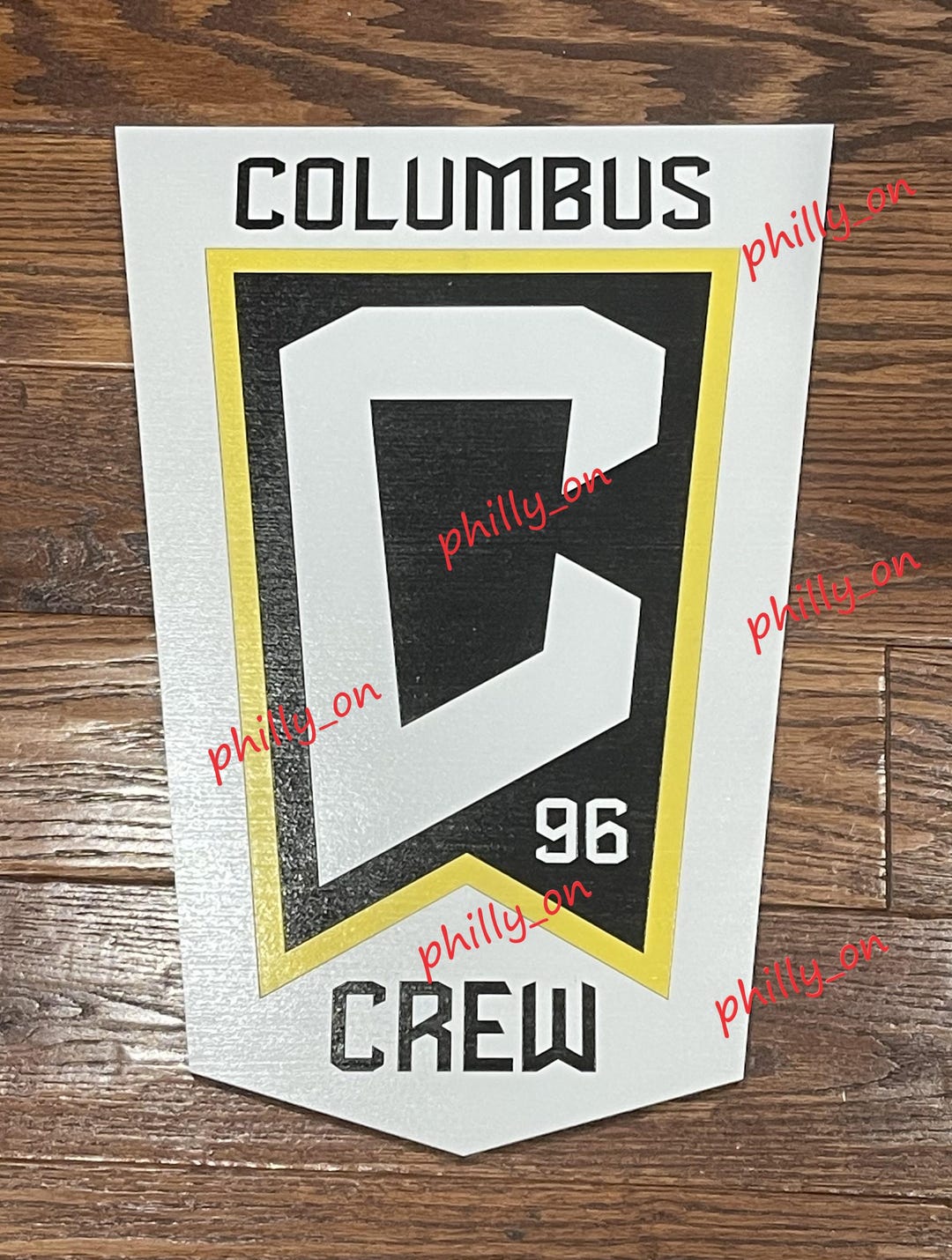 Columbus Crew Soccer Team Logo Wooden Sign Wall Decor Handmade Quality ...