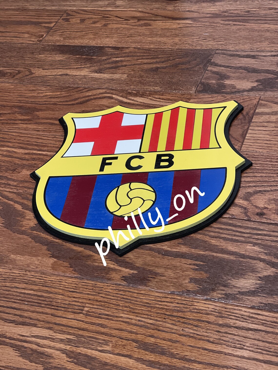 FC Barcelona Soccer Team Logo Wood Sign Wall Decor Handmade - Etsy